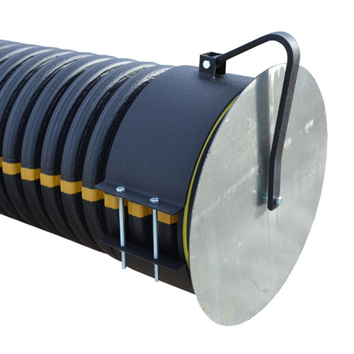 12" Steel Hinged Flap Gate for Corrugated Plastic | Agri Drain