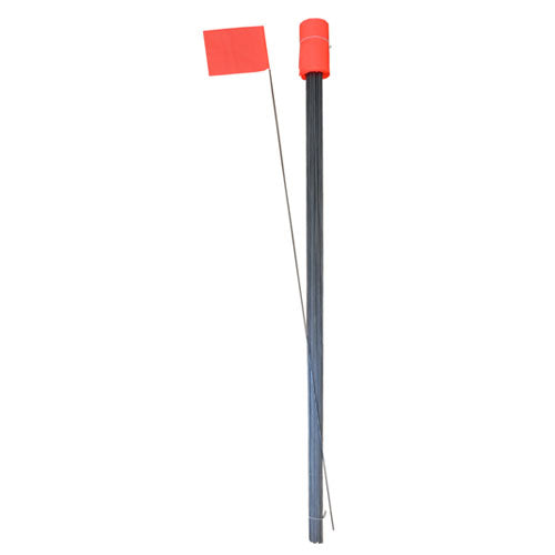 Survey Marking Flags: 100-pack Fluorescent Orange (4" x 5") | Agri Dra ...
