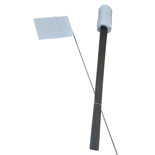 Survey Marking Flags: 100-pack White (2.5" x 3.5") | Agri Drain